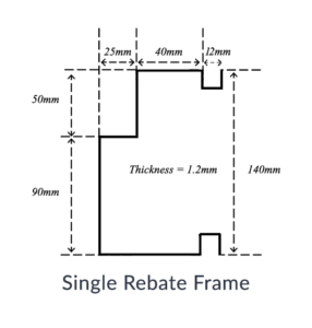 Single Rebate Frame (Metal U-Groove) - Howendor